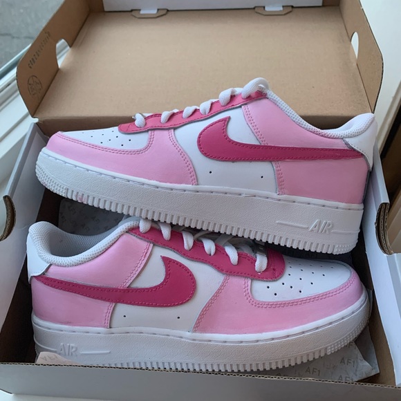 Nike | Shoes | Custom Pink Airforces | Poshmark